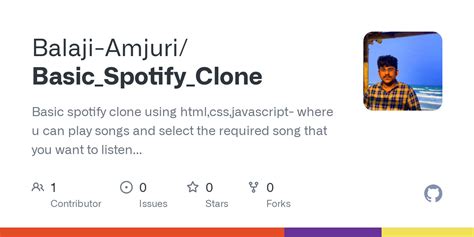 Github Balaji Amjuribasicspotifyclone Basic Spotify Clone Using