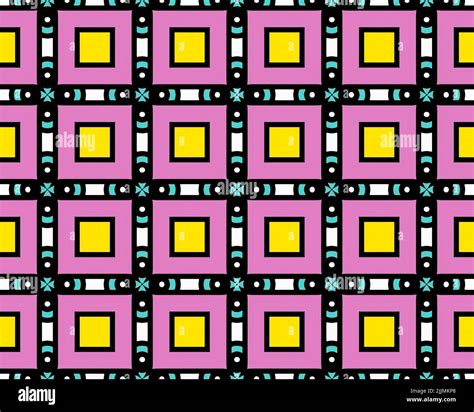An Abstract Illustration Of Seamless Square Tile Pattern With Different