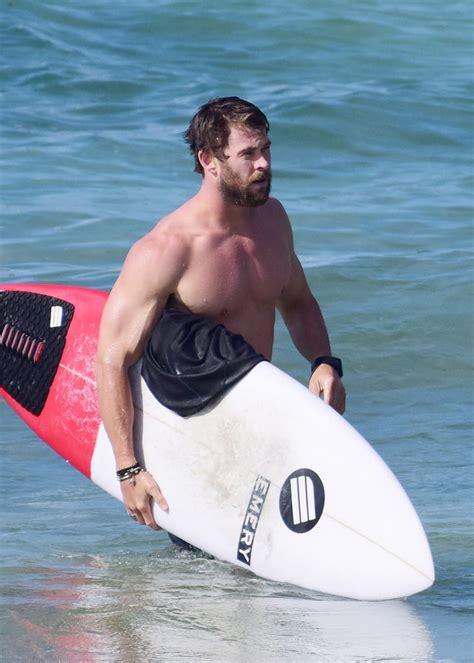 Chris Hemsworth Shirtless In Australia April POPSUGAR Celebrity Photo
