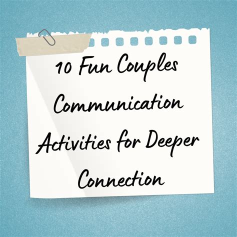 Couples Communication Activities