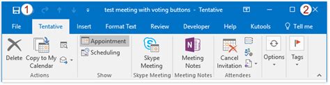 How To Create A Meeting With Voting Buttons In Outlook