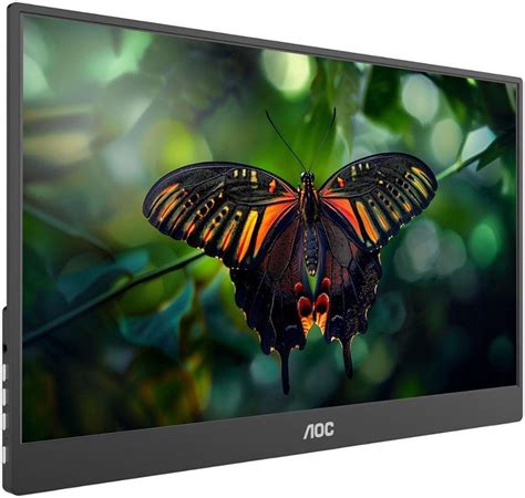 AOC 16T15 Black 16 15 6 Viewable Portable Monitor Built In Speakers Newegg Com