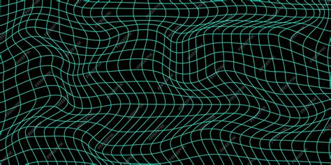 Premium Vector Abstract Distorted Wireframe Wave Vector Curve Surface