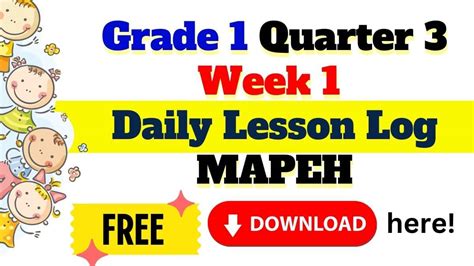 Daily Lesson Log Dll Grade 1 Mapeh Quarter 3 Week 1