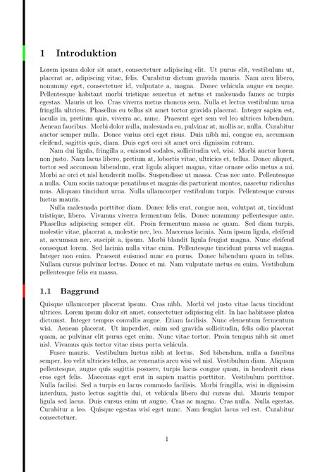 Sectioning Inserting A Colored Vertical Line That Follows The Left Side Margin TeX LaTeX