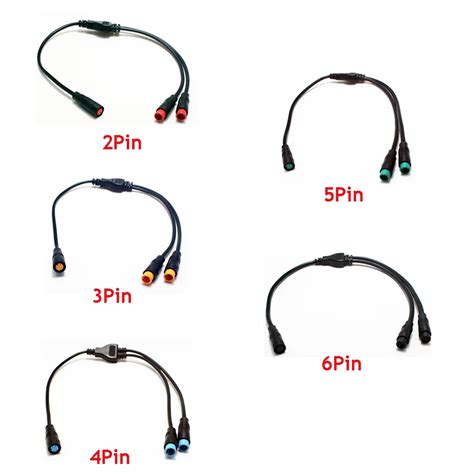 스쿠터 브레이크 신호 센서용 전기 자전거 플러그 M8 Y 스플리터 전기 자전거 케이블 2 핀 3 핀 4 핀 5 핀 6 핀 1 개 Aliexpress