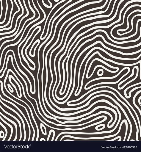 Monochrome Pattern Curved Lines Black And White Vector Image