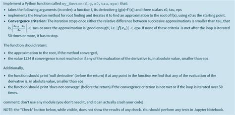 Solved Implement A Python Function Called Mynewton F G