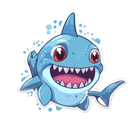 귀여운 상어 만화 일러스트 스티커 클립 아트 벡터 만화 일러스트 스티커 일러스트 벡터 일러스트 Png 일러스트 및 벡터 에 대한 무료 다운로드 Pngtree