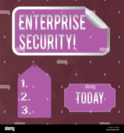 Writing Note Showing Enterprise Security Business Concept For Decreasing The Risk Of