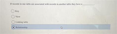 solved if records in one table are associated with records