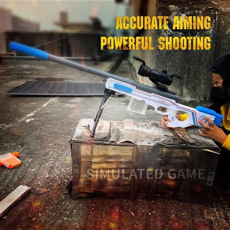 Buy AGM MASTECH AWM Shell Throwing Blaster Shot Gun 40 Official Darts 4 Dart Clip 2 Magazines