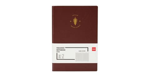 ბლოკნოტი ტყავის ყდით Deli 80გ მ² A5 96 ფურცელი წითელი · საკანცელარიო