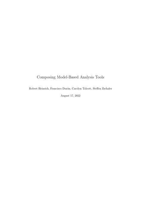 Pdf Exploiting Results Of Model Based Analysis Tools
