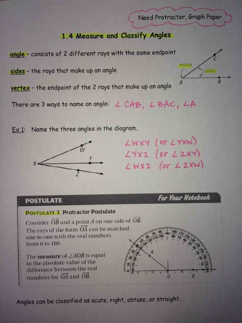 1 4 Measure Classify Angles Notes Pdf
