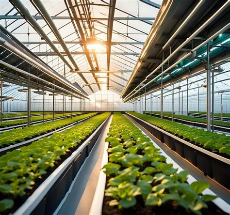 Smart Gardening System In Futuristic Greenhouse Setup Premium Ai Generated Image