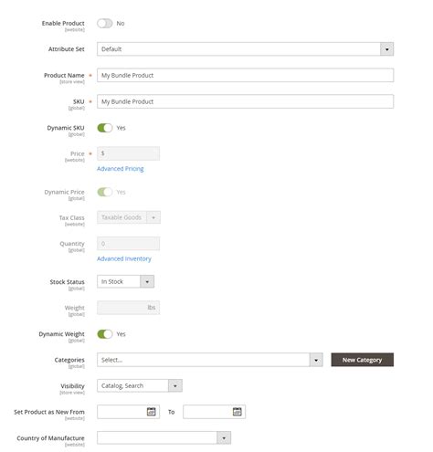 How To Create A Magento 2 Bundle Product With Custom Options Create Dynamic Price For Bundle