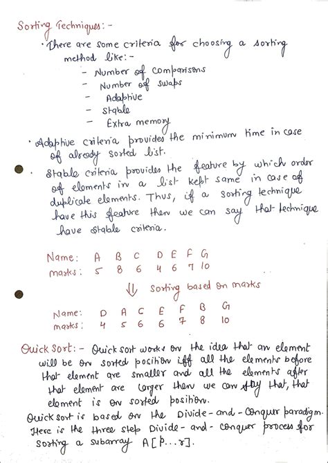 DAA Notes Quick Sort And Merge Sort Data Structures Algorithms