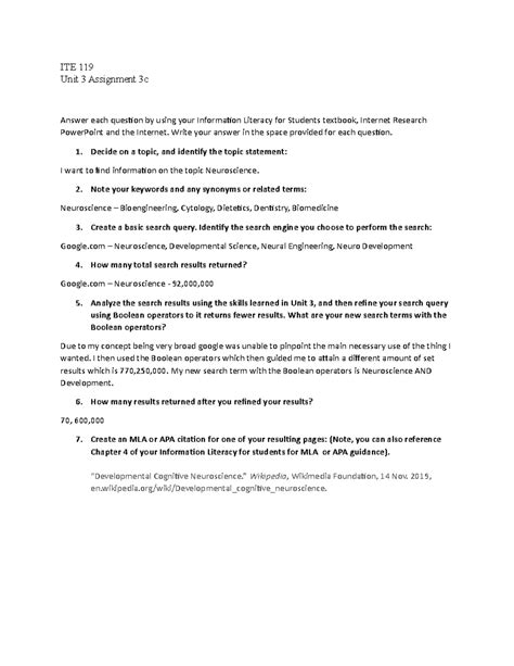 Unit 3 Assignment 3c Homework Ite 119 Unit 3 Assignment 3c Answer