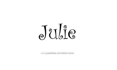 The Name Julie In Cursive