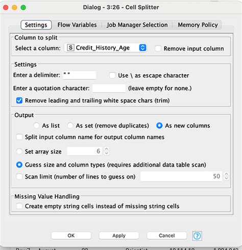 Cell Splitter Node Not Splitting To Two Different Columns KNIME