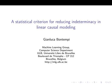 A Statistical Criterion For Reducing Indeterminacy In Linear Causal Modeling Pdf Physics