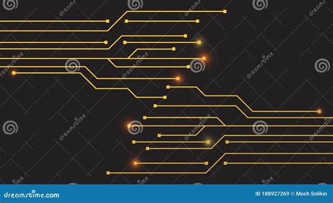 Circuit Board Technology Background Future Electronics Tech Concept Movement Stock Vector