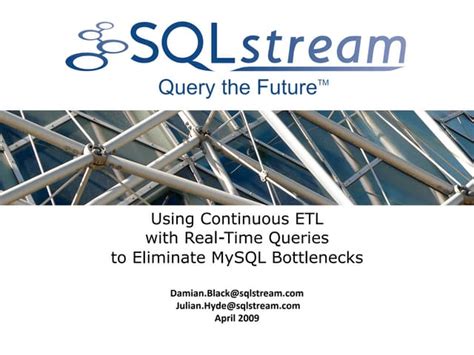 Using Continuous Etl With Real Time Queries To Eliminate My Sql
