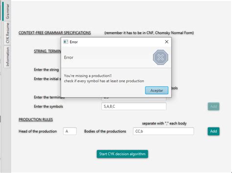 GitHub LinaSalinas AlgoritmCYK This Is A Project Based On Workshop Of Theoretical