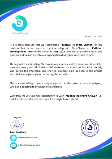 codeclause internshiprecognition positivefeedback pradnya chavan