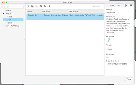 Post File For Australian Multicam Cnc Autodesk Community