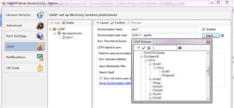 ldap groups synchronization openlm software license management