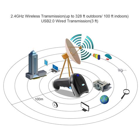 OEM 1D Laser Reader Barcode Wireless Automatic Sensing Scanning Barcode Scanner For Supermarket