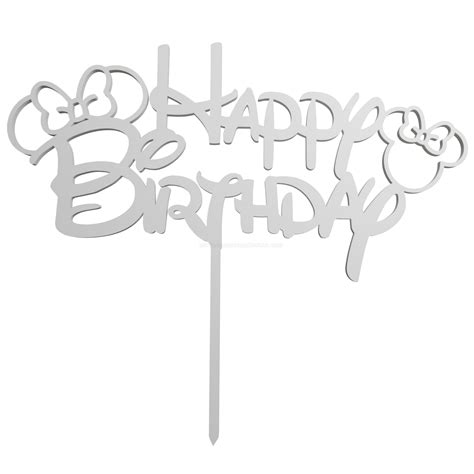Happy Birthday Minnie Mouse Topper Cake Stl Stl Cookie Cutters Over