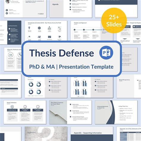 Thesis Defense Presentation Template Phd Masters Ma Academic Viva