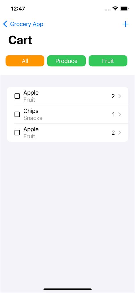Grocery App Made With Swiftui And Realmdb