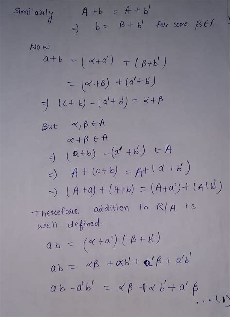 solved if r is a commutative ring with unity and a is a proper ideal