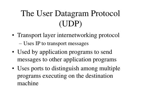 PPT The User Datagram Protocol UDP PowerPoint Presentation Free Download ID 3961588