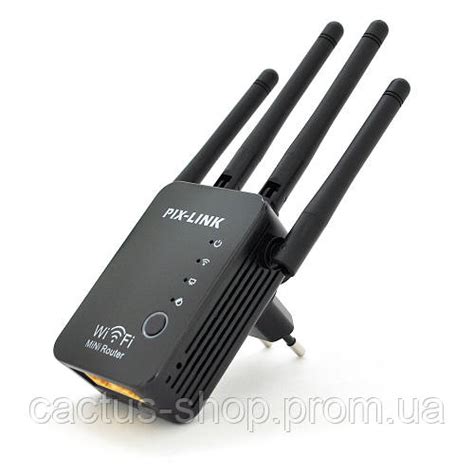 Усилитель WiFi сигнала с 4-мя встроенными антеннами LV-WR16, питание ...