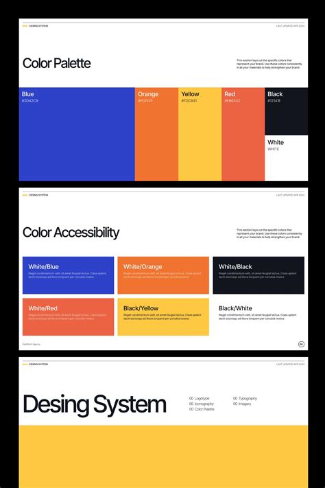 Color Palette Brand Guideline Slides Brand Guide Canva Template For