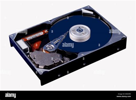 A Open HDD Harddisk Drive Isolated On White Background Stock Photo Alamy