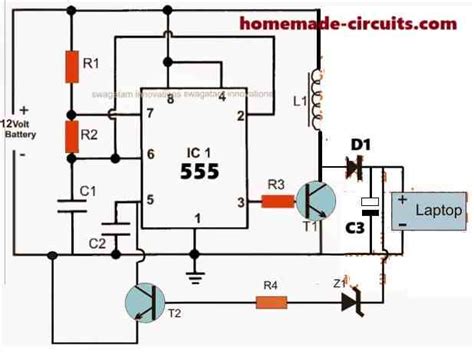 Laptop Charger Circuit From V Battery Homemade Circuit Projects