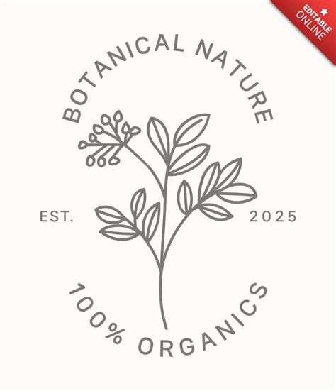 Botanical Logo Design Template Free Design Template