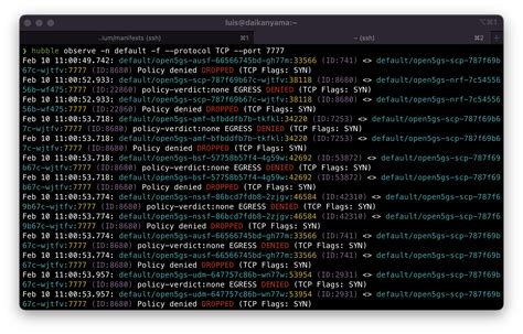 Security And Observability With Cilium On My 5g Network Luis Logs