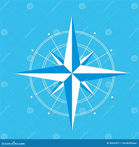 Wind Rose Compass Diagram Vector For Infographics