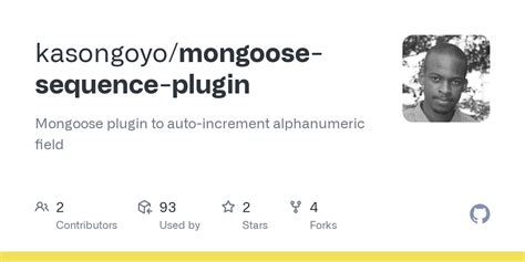 Github Kasongoyomongoose Sequence Plugin Mongoose Plugin To Auto