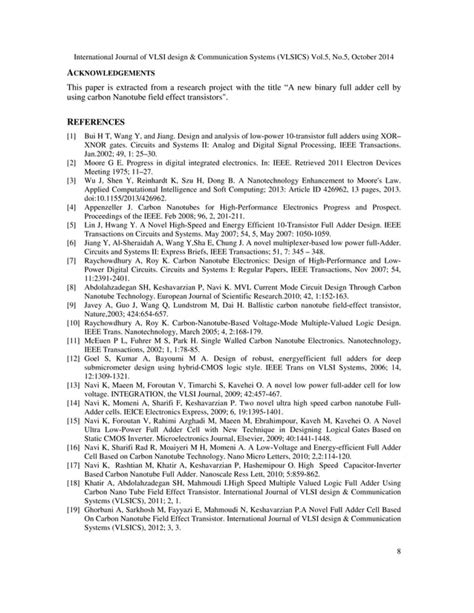 Energy Efficient Full Adder Cell Design With Using Carbon Nanotube
