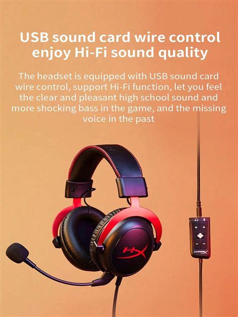 Hyperx Original Hyperx Cloud Gaming Wire Headset With Hifi 71 Surround Sound Microphone Gaming