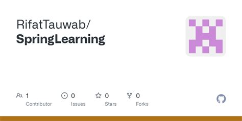 GitHub RifatTauwab SpringLearning