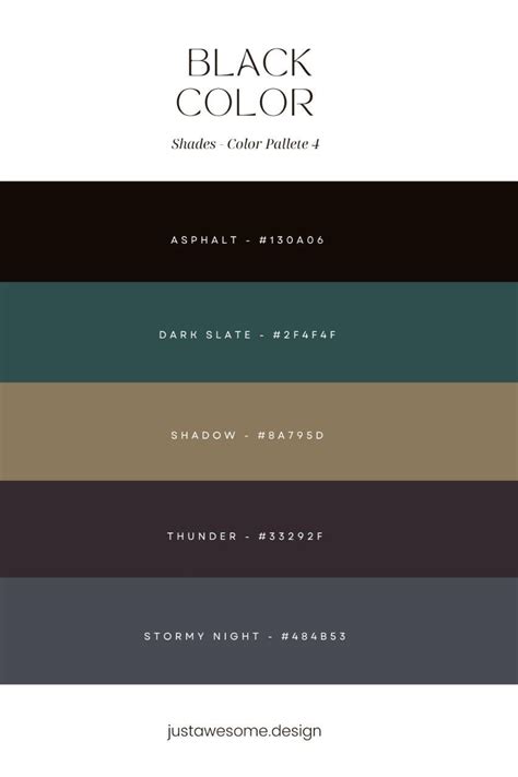 Black Color Palette Inspiring Shades And Combinations
